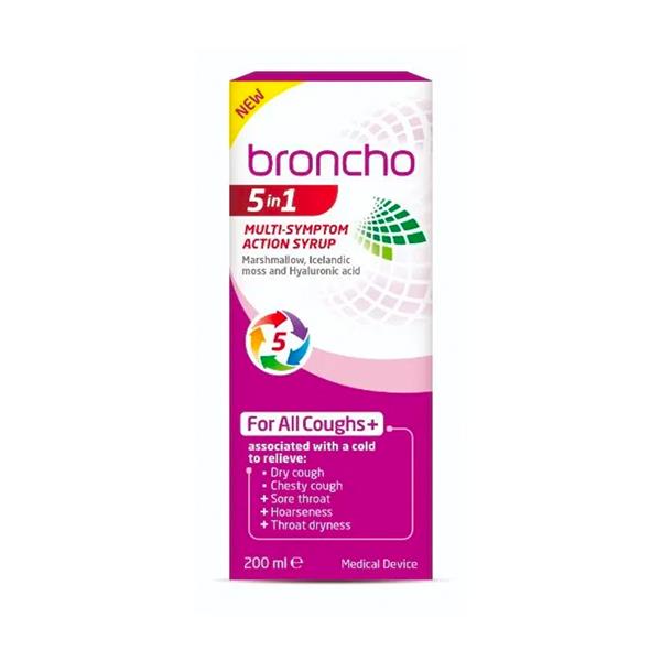 Bronchostop Broncho Stop 5 In 1 Cough Syrup 200Ml – Chemco Pharmacy