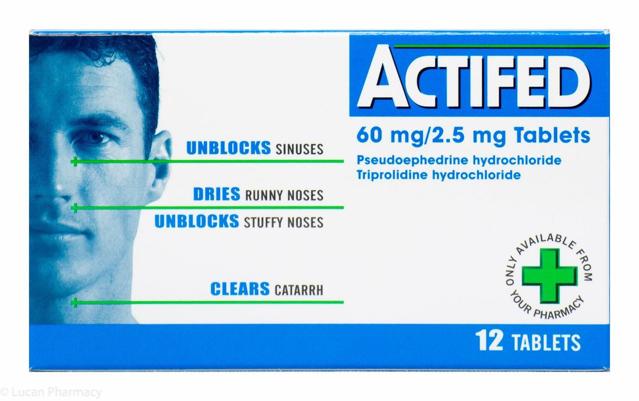 Actifed Tablets 12 Pack | Cold & Allergy Relief | Chemco Pharmacy