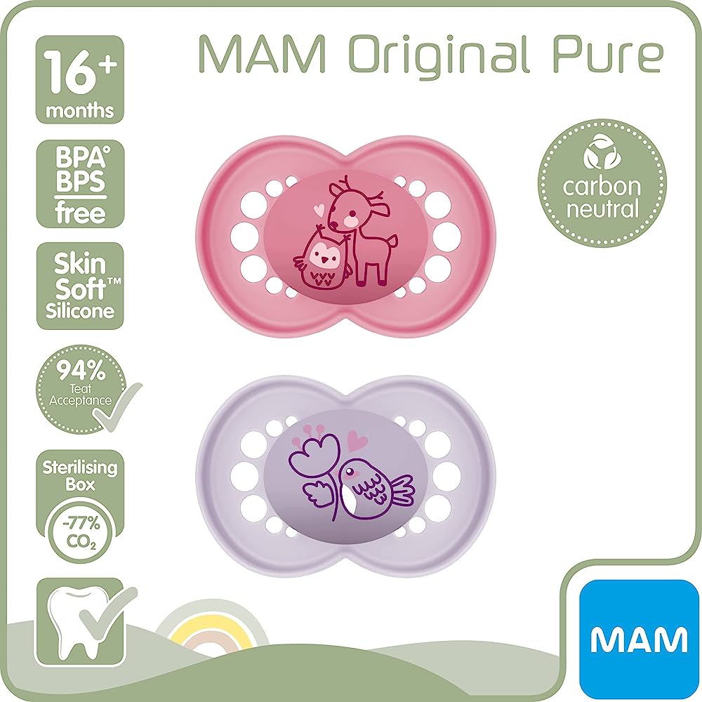 Buy MAM Original 16+ Soother PInk 2pk | Chemco Pharmacy