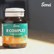 Sona B Complex - Vitamin B Time Release Tablets | 30 One-A-Day Dose ...